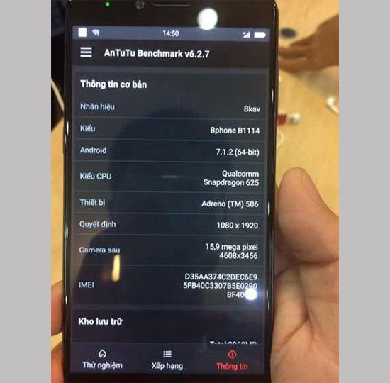 Antutu Benchmark Score for Bphone 2017 (Bphone 2) - Mytour